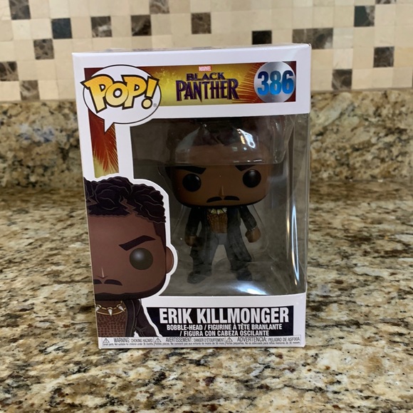 Funko | Other | Nwt Funko Pop Marvel Black Panther 386 Eric Killmonger ...